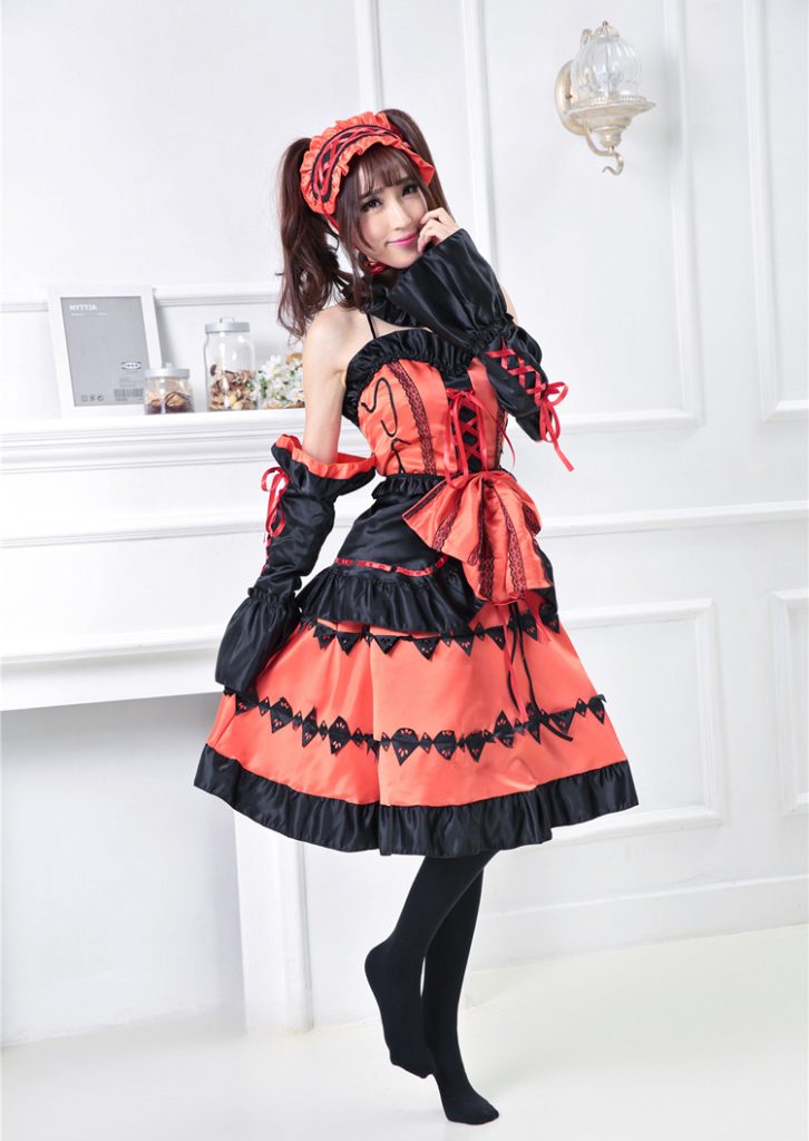 Anime Date A Live Nightmare Tokisaki Kurumi Uniform Cosplay Costumes ...