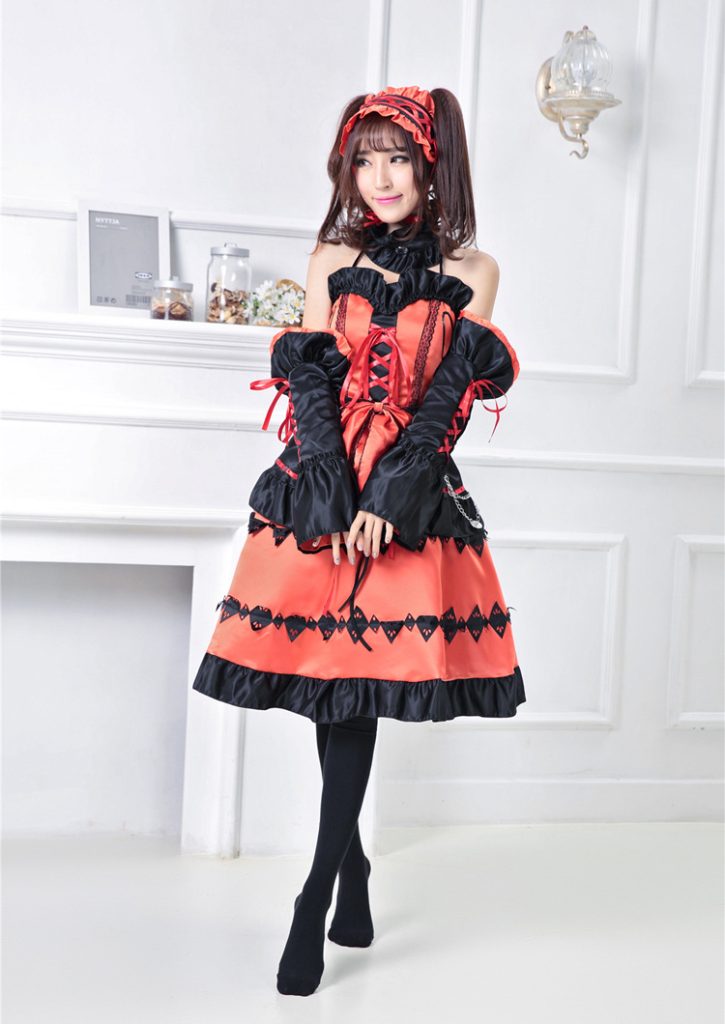 Anime Date A Live Nightmare Tokisaki Kurumi Uniform Cosplay Costumes ...
