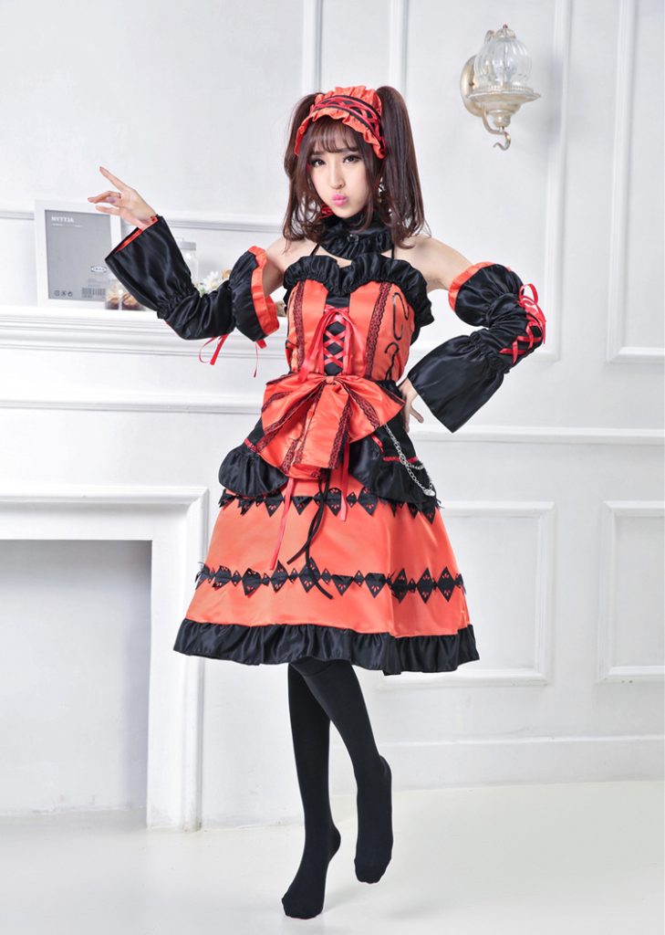 Cosfans Anime Date A Live Nightmare Tokisaki Kurumi Uniform Cosplay ...