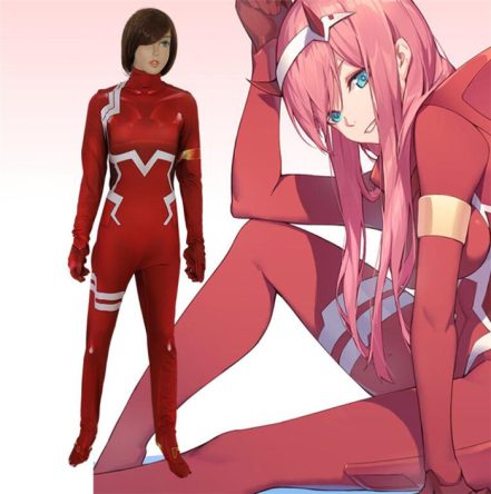 3d Printed Zero Two Darling In The Franxx Cosplay Dva Anime Costume ...