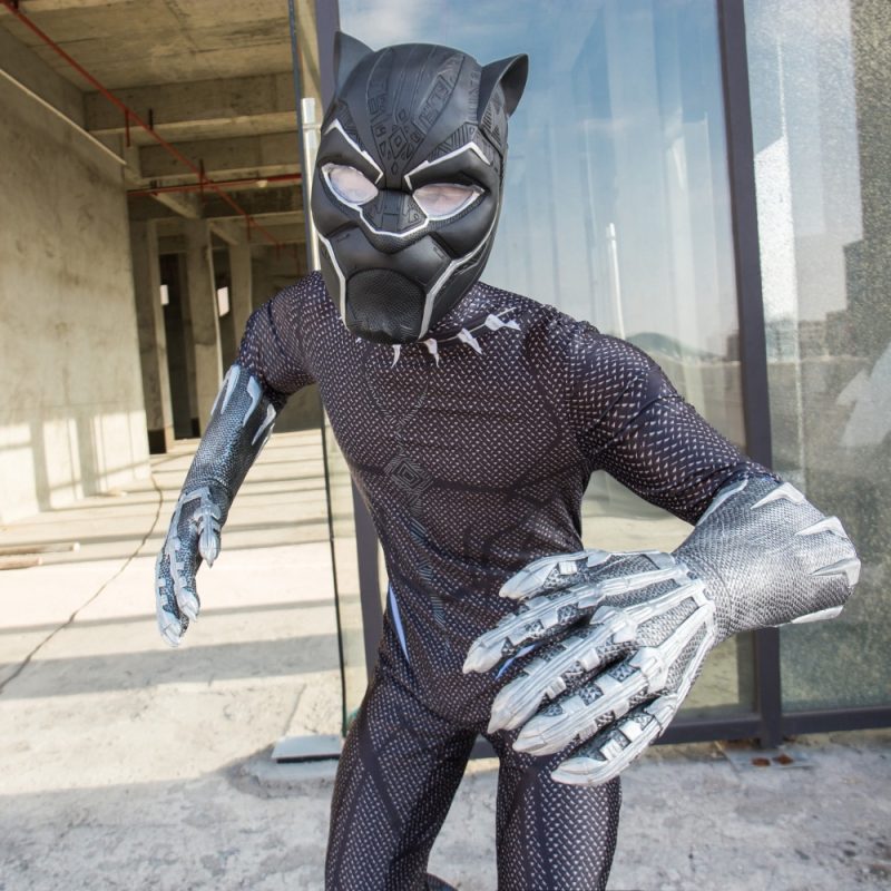 Movie Black Panther Costume Jumpsuit Cosplay Superhero Zentai Suit ...