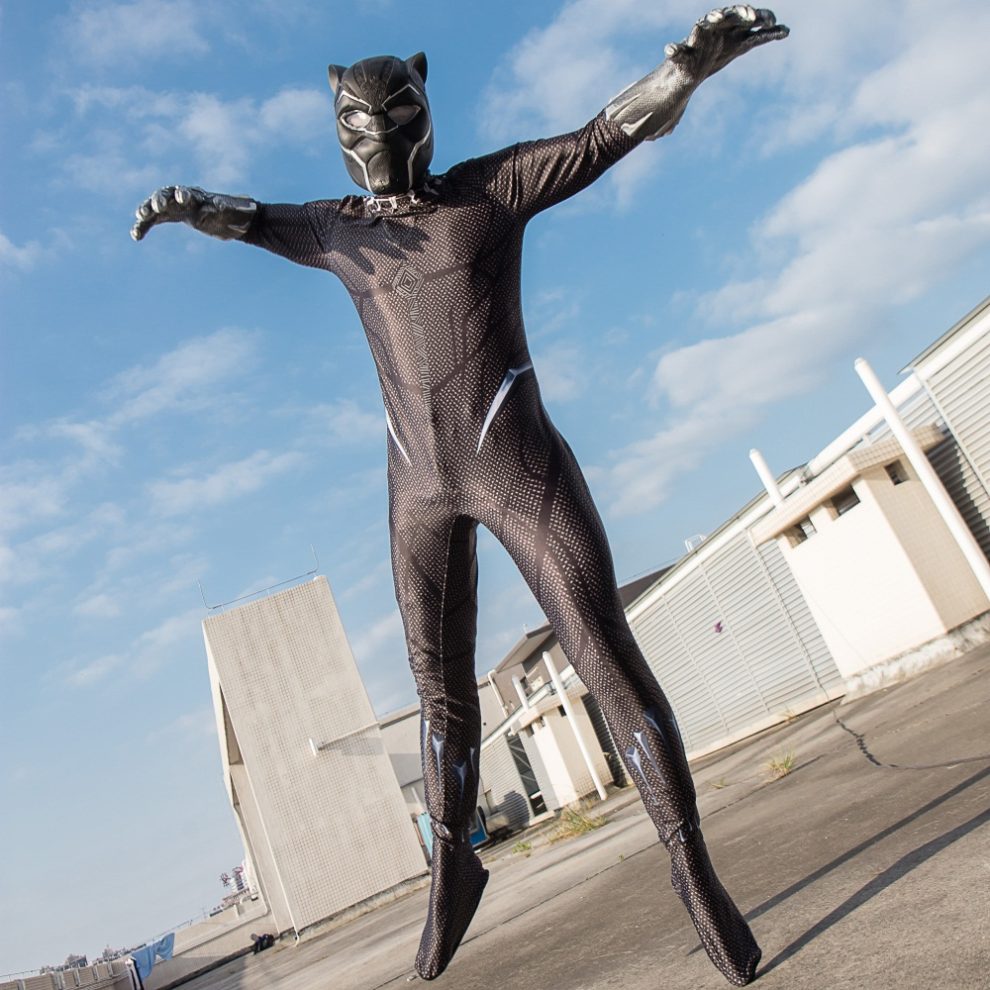 Movie Black Panther Costume Jumpsuit Cosplay Superhero Zentai Suit ...