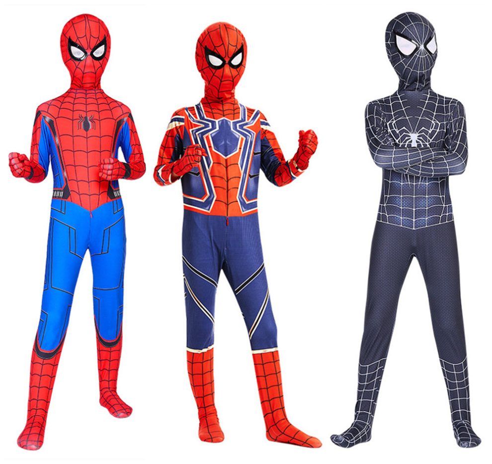 Kids Adult The Amazing Spider-man Cosplay Spiderman Zentai Lycra Suit ...