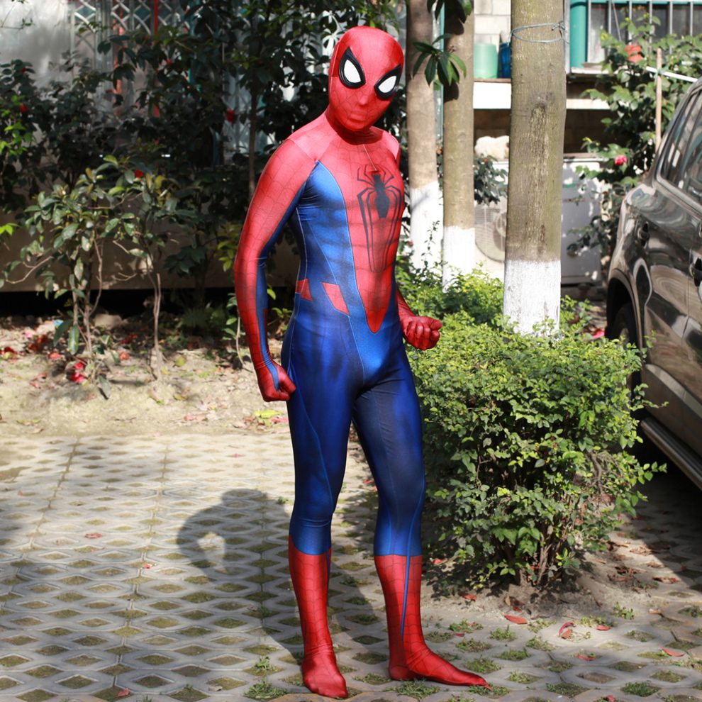Sexy Hentai Spiderman Costume Bodysuit Open Crotch Cosplay ...