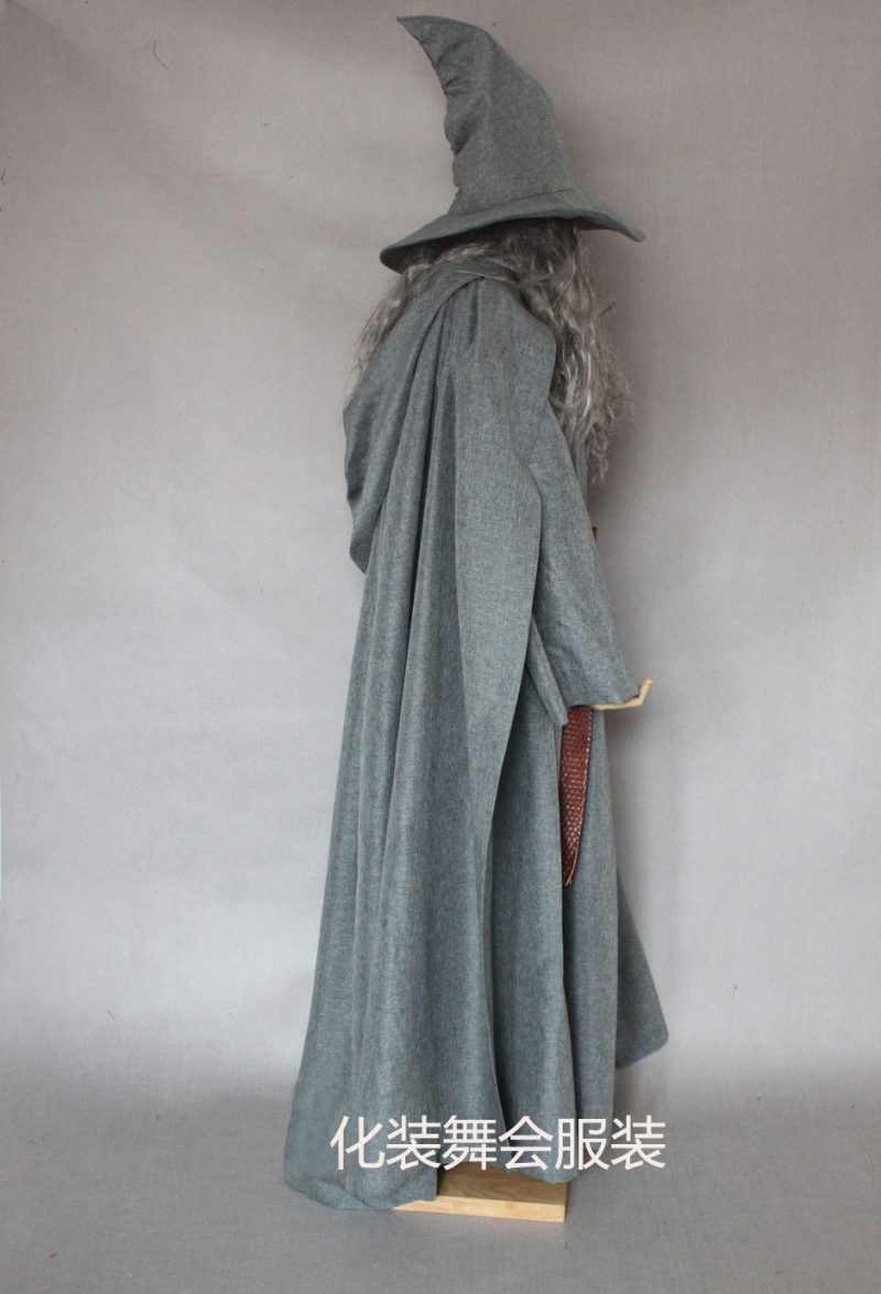 Lord The Rings Gandalf Cosplay Costume Robe Hobbit Adult Wizard Cloak ...