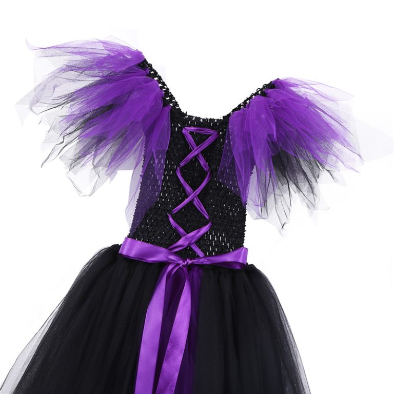 Maleficent Evil Queen Cosplay Costumes Dress Kids Halloween Witch Fancy ...