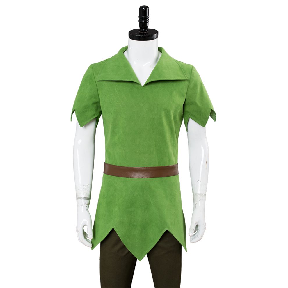 Movie Peterpan Peter Pan Cosplay Costume Green Top Pants Hat Belt ...