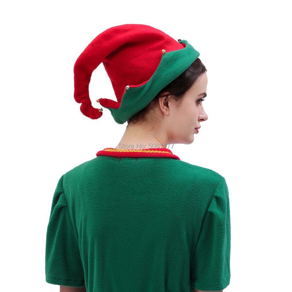 Christmas Elf Costume Women Santa Dress 4-piece Set Cosplay Costumes ...