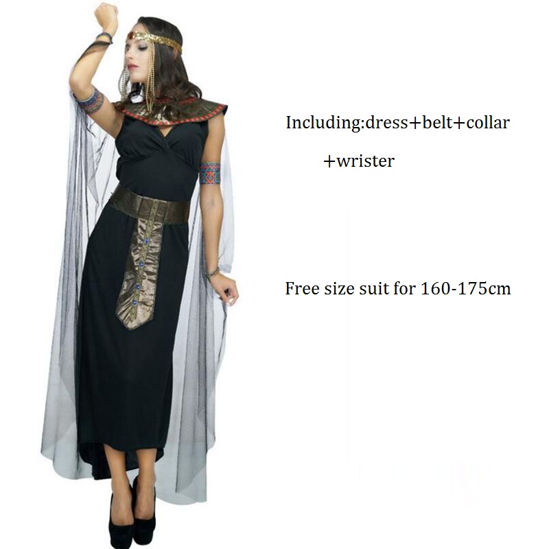 Style Egyptian Pharaoh Role Playing Uniform Queen Long Dress Masquerade ...
