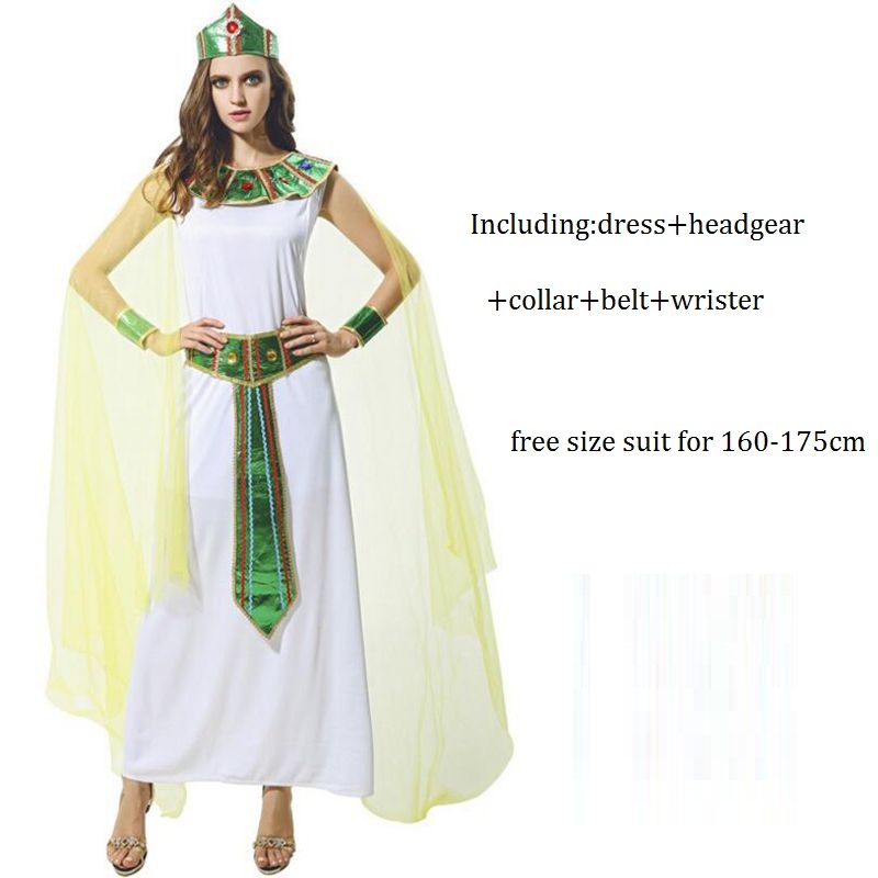 Style Egyptian Pharaoh Role Playing Uniform Queen Long Dress Masquerade ...