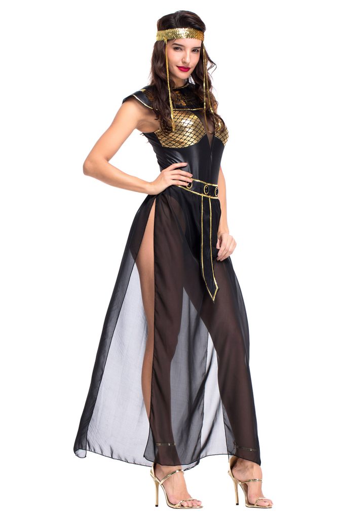 Sexy Deluxe Ladies Fancy Dress Cleopatra Egypt Womens Costume Egyptian ...