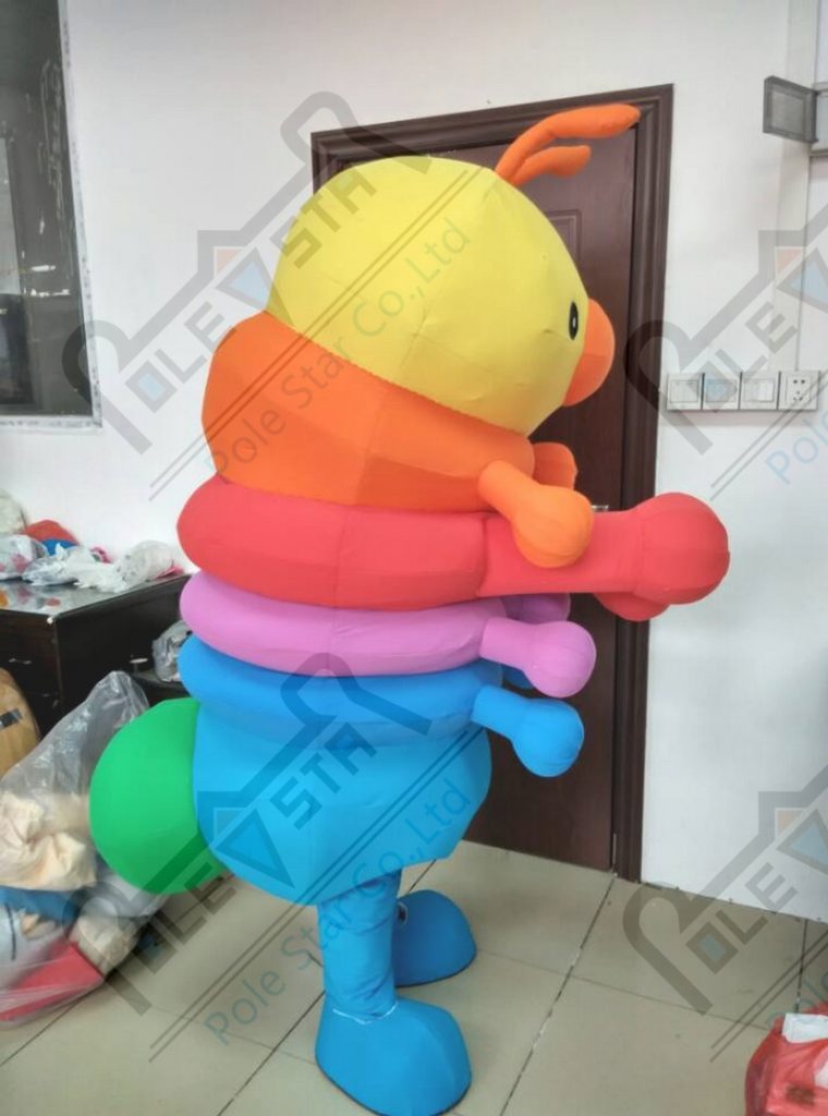 Rainbow Worm Mascot Costumes Cartoon Insect - CosplayWare.com