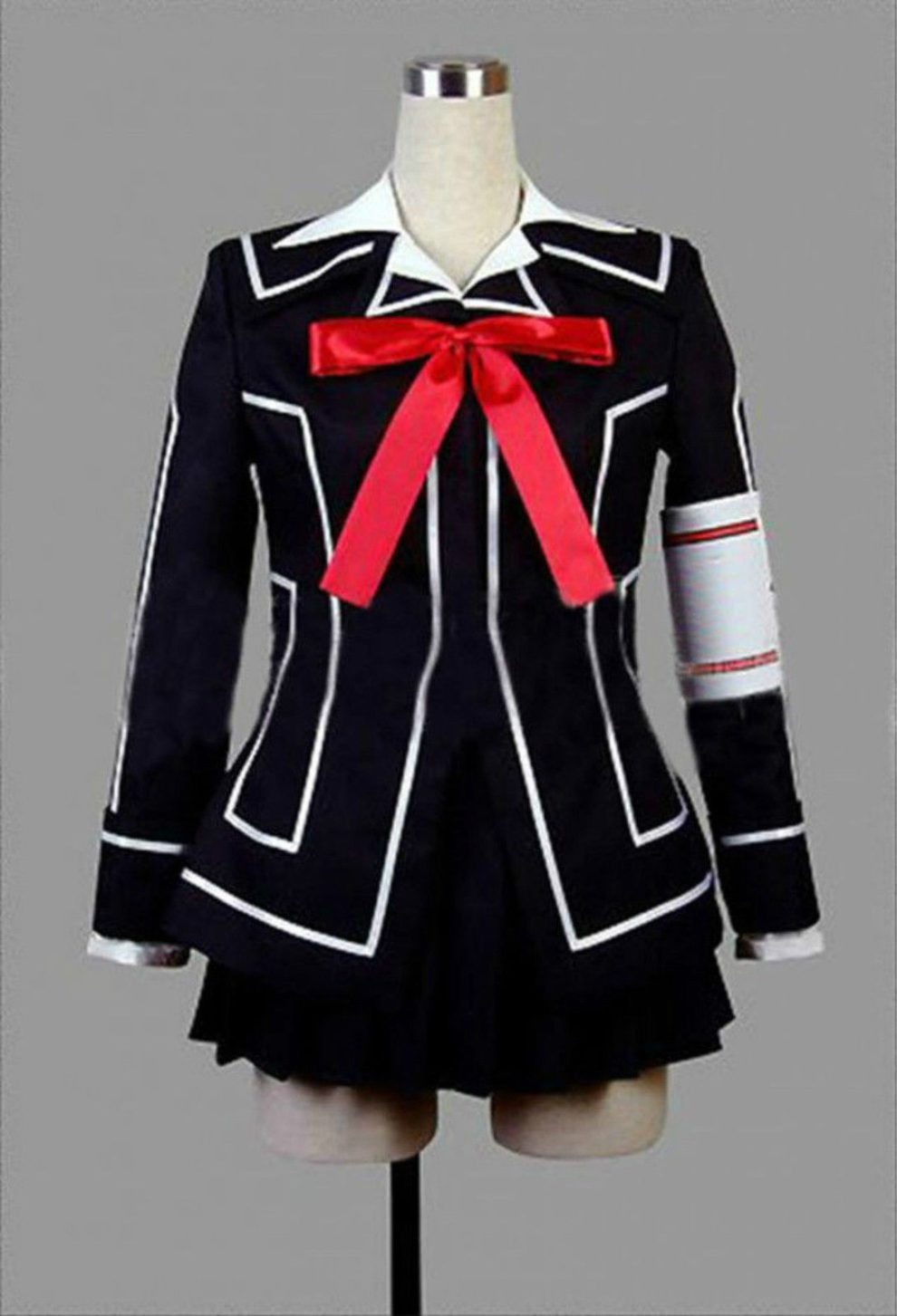 Vampire Knight Cosplay Costume Yuki Black Womens Cross White Dress ...