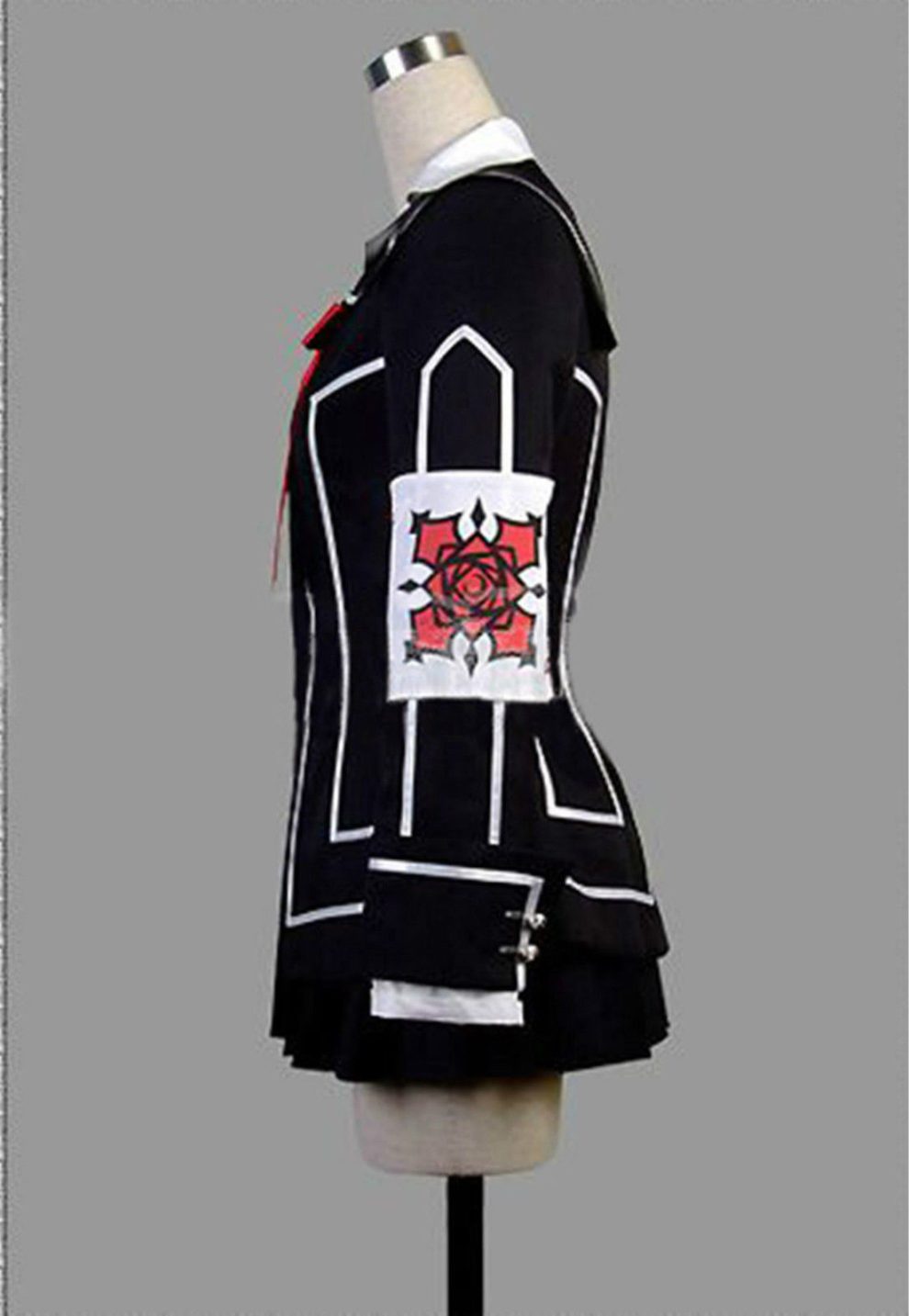 Vampire Knight Cosplay Costume Yuki Black Womens Cross White Dress ...