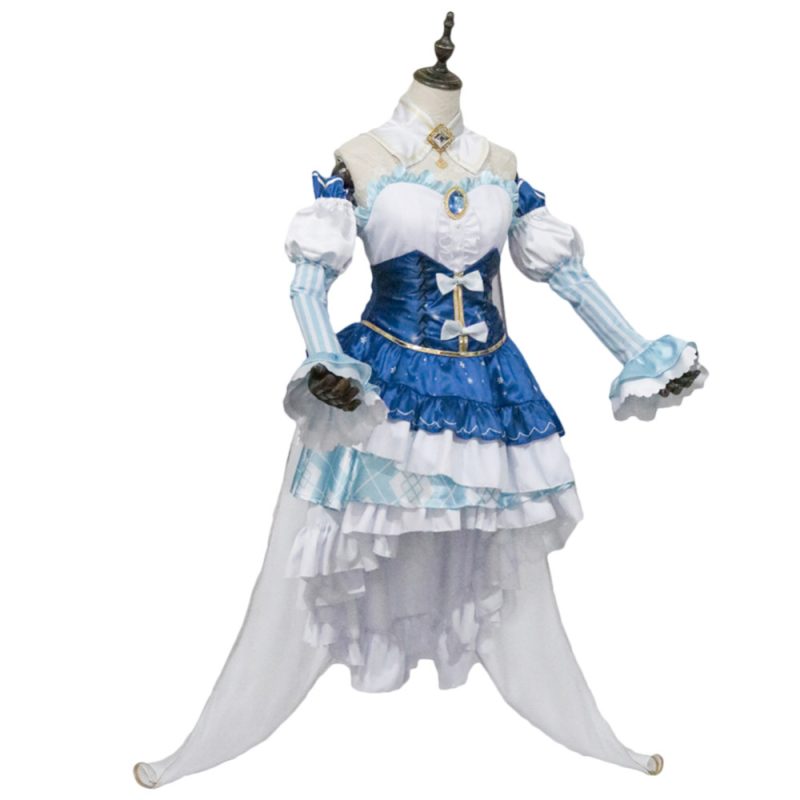 Vocaloid Cosplay Miku Costume Outfit Snow Wig Hair Halloween Clothing ...