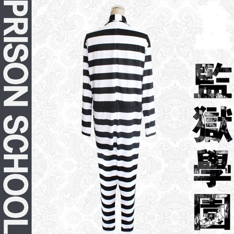 Prison School Cosplay Uniform Striped Jumpsuit - CosplayWare.com