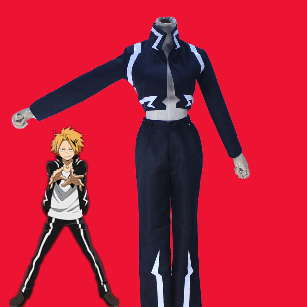Anime Womens Mens My Boku No Hero Academia Costume Kaminari Denki ...