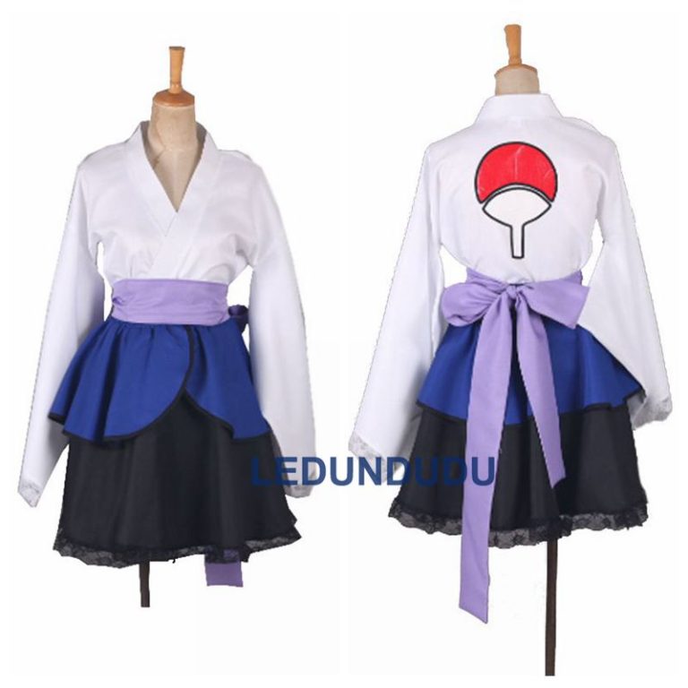 Naruto Cosplay Costume Uzumaki Lolita Suit Uchiha Sasuke Kimono Dress ...
