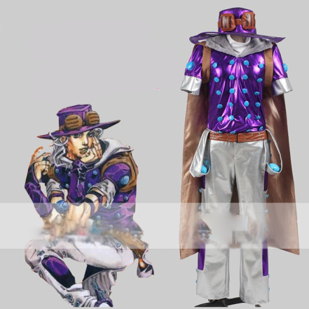 Jojo’s Bizarre Adventure Steel Ball Run Gyro Zeppeli Cosplay Costume ...