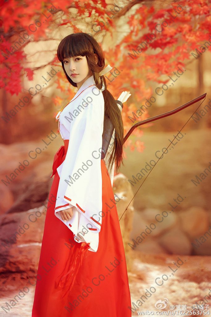 Anime Kikyou Cosplay Costumes Girl Japanese Kimono Uniform Suit ...