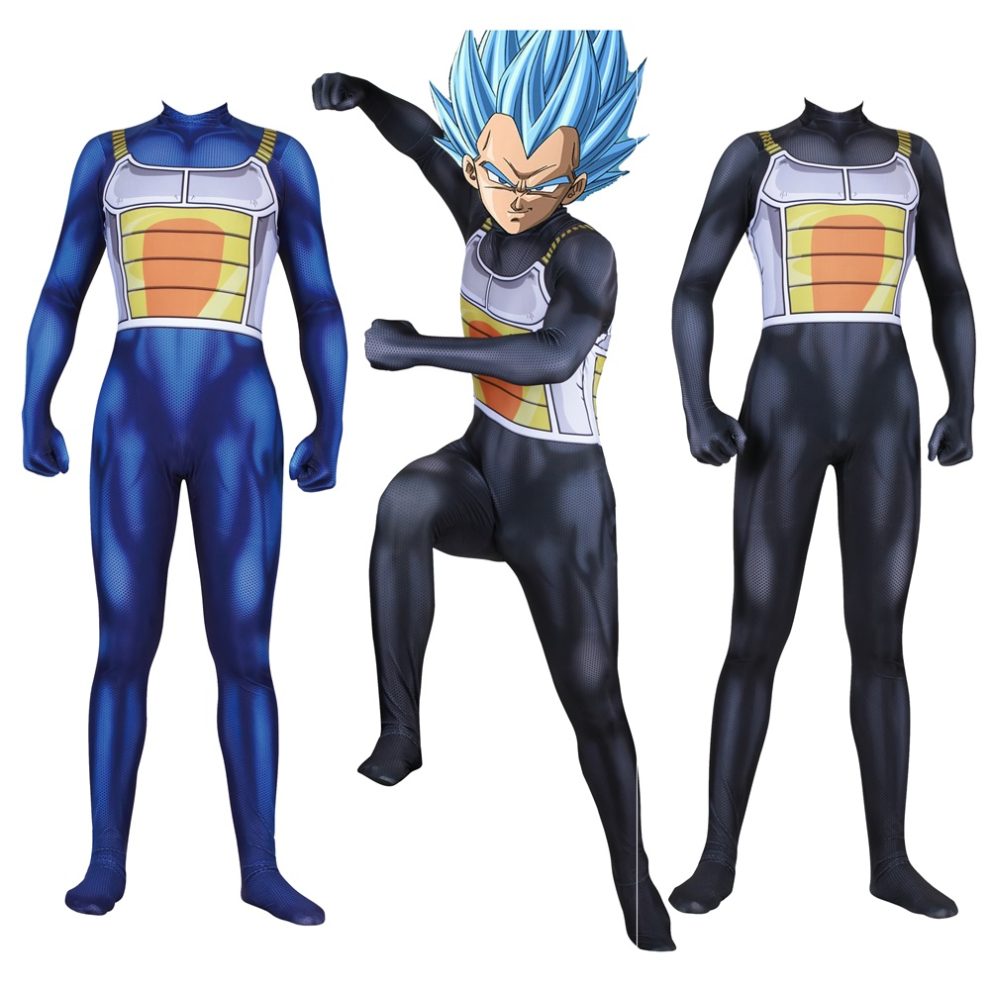 Anime Dragon Ball Vegeta Cosplay Costume Adult Kids Zentai Pattern ...