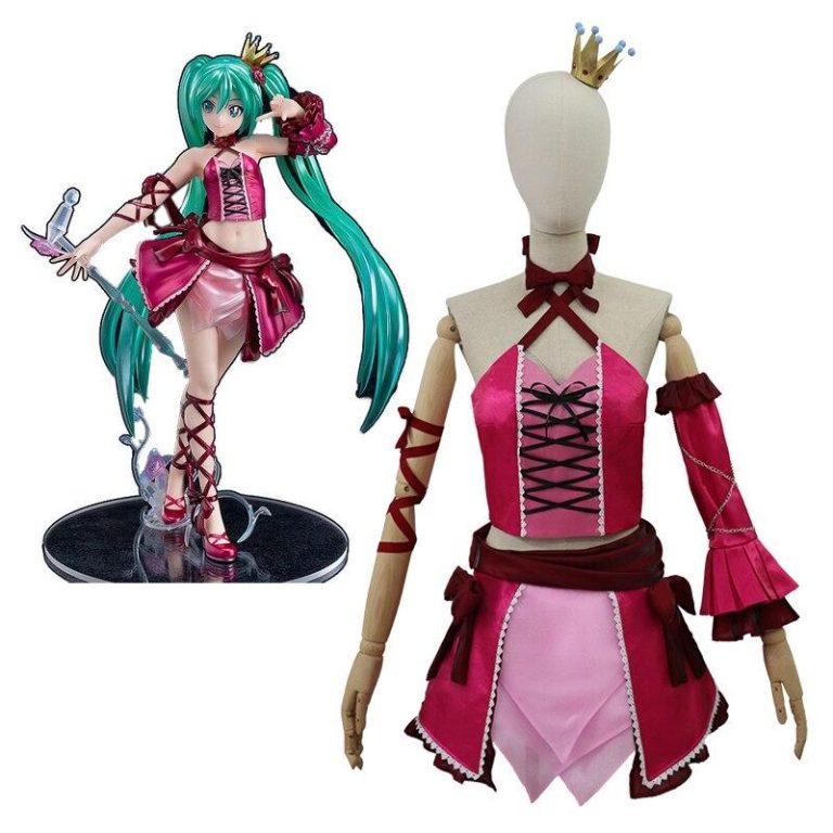 Project Sekai Hatsune Miku Cosplay Wine Red Princess Costume Full Set ...