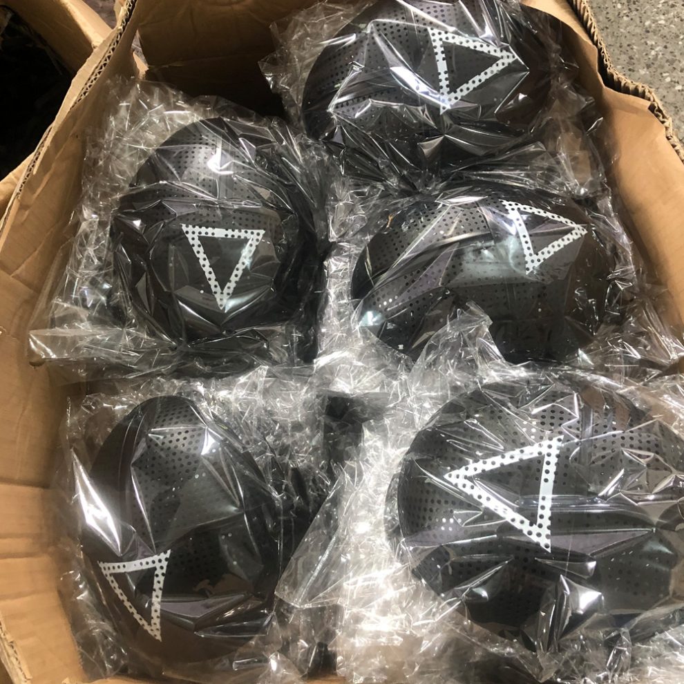 Tv Squid Game Black Mask Cosplay Round Six Square Circle Triangle ...