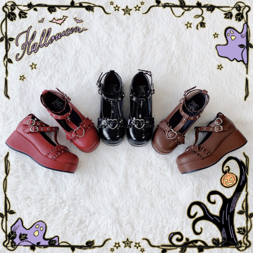 Japan Black Dark Demonia Platforms Cute Shoes Punk Gothic Lolita ...