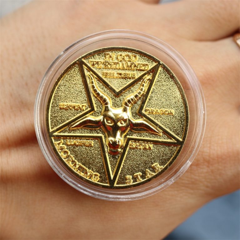 Lucifer Morningstar Pentecostal Coin Cosplay Prop Silver & Gold ...