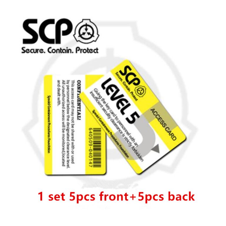Card Stickers Scp Special Procedures Foundation Logo Cosplay Access ...