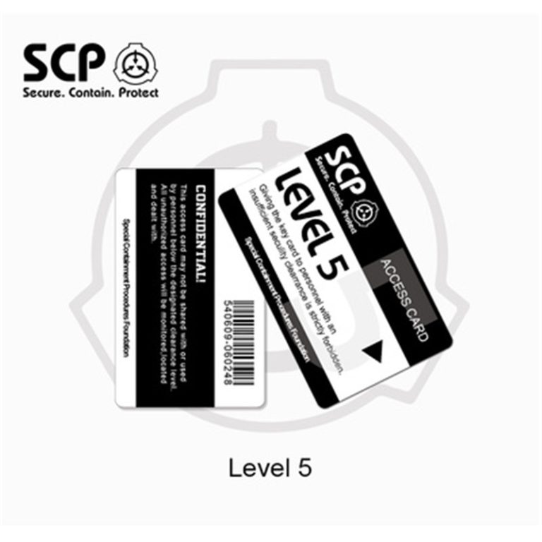Scp Foundation Crystal Card Stickers Access Secret Laboratory Cos Cover ...
