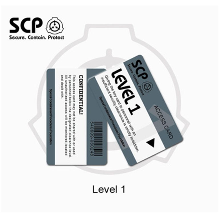 Scp Foundation Crystal Card Stickers Access Secret Laboratory Cos Cover ...