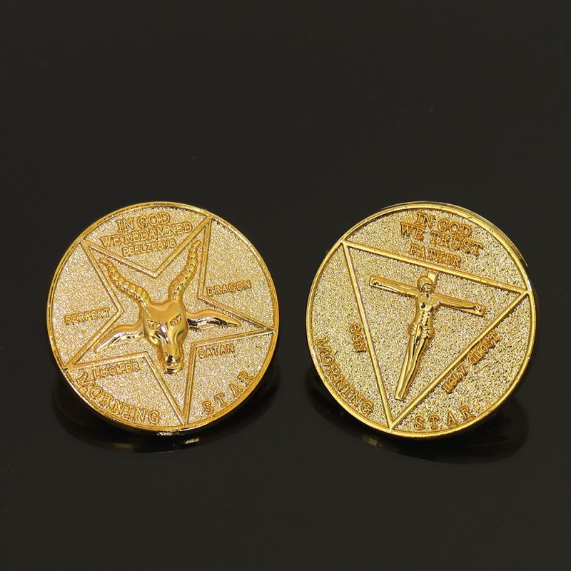 Lucifer Tv Series Morningstar Satanic Pentecost Coin Cosplay Halloween ...