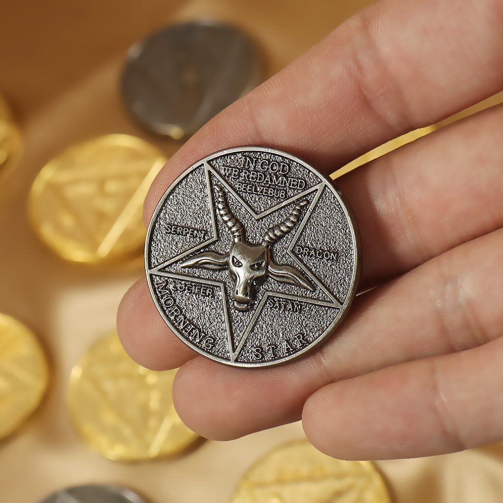 Lucifer Tv Series Morningstar Satanic Pentecost Coin Cosplay Halloween ...