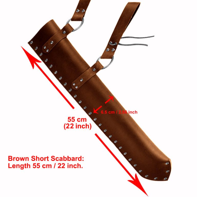 Viking Knight Hip Sword Leather Full Scabbard Rapier Stand Long Sheath ...