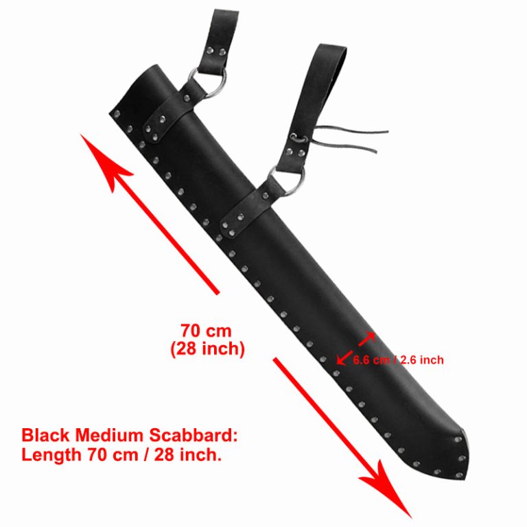 Viking Knight Hip Sword Leather Full Scabbard Rapier Stand Long Sheath ...