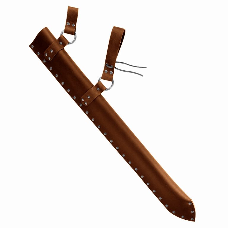 Viking Knight Hip Sword Leather Full Scabbard Rapier Stand Long Sheath ...