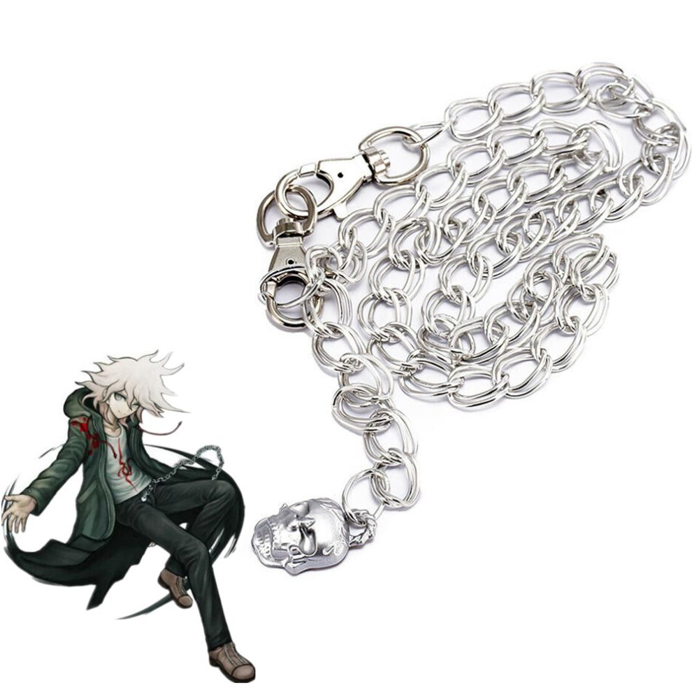 Anime Game Danganronpa Komaeda Nagito Cosplay Waist Chain Belt Skull ...