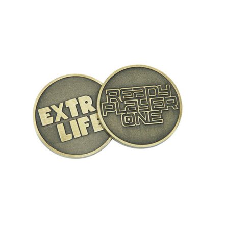 Moive Ready Player One Extra Life Coin Cosplay Prop Commemorative Coins ...
