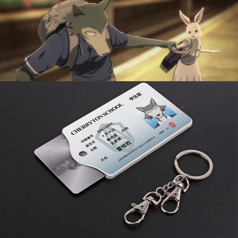 Anime Beastars Legosi Acrylic Student Card Holder Keychain Case Bag ...