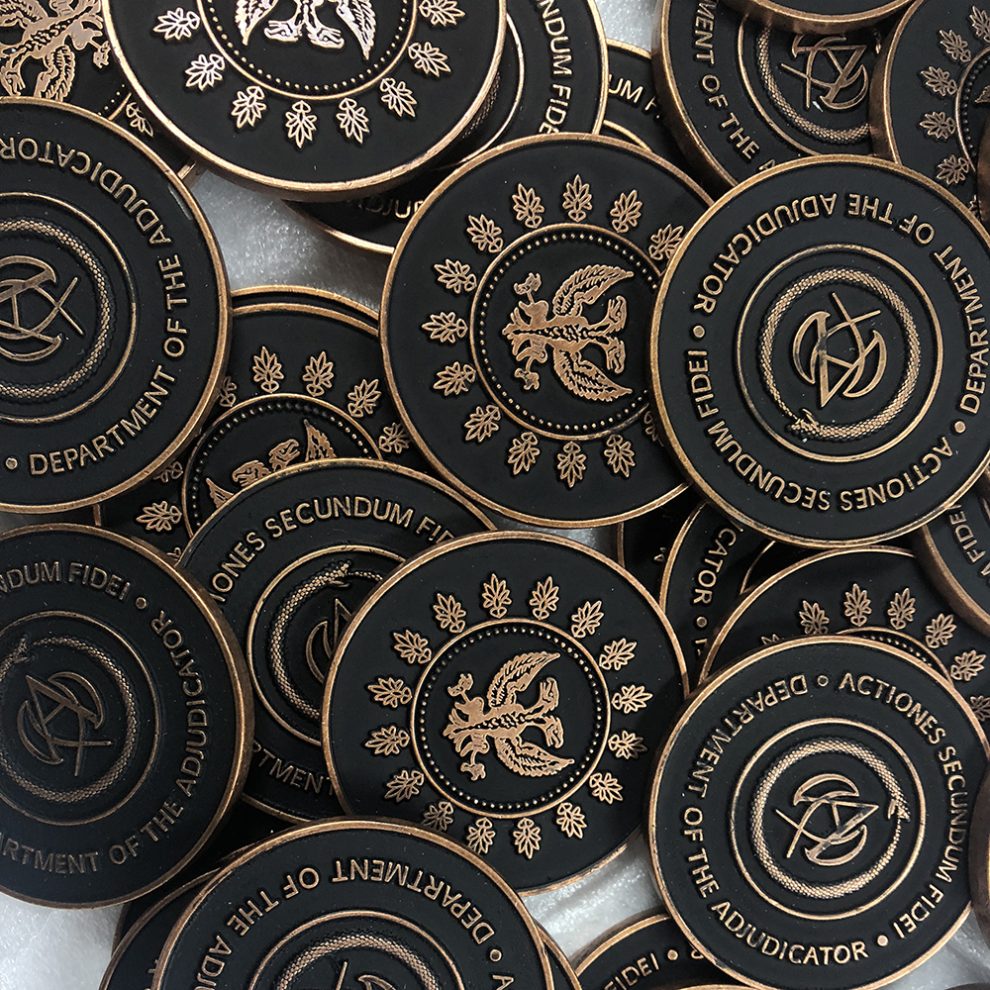 John Wick 3 Adjudicator Medallion Cosplay Coin Blood Oath Marker ...