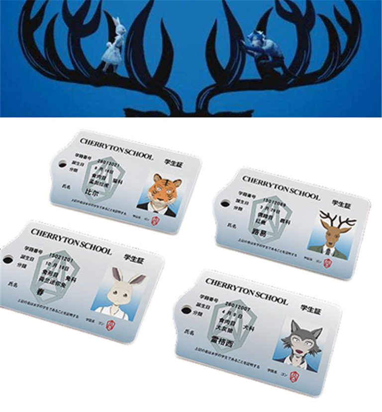 Anime Beastars Legosi Acrylic Student Card Holder Keychain Case Bag ...