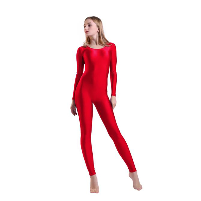 Speerise Women’s Long Sleeve Scoop Neck Unitard Female Spandex Full ...