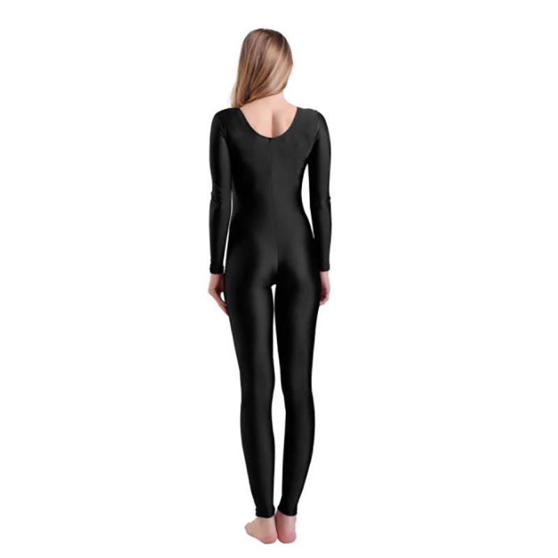 Speerise Womens Long Sleeve Scoop Neck Unitard Female Spandex Full