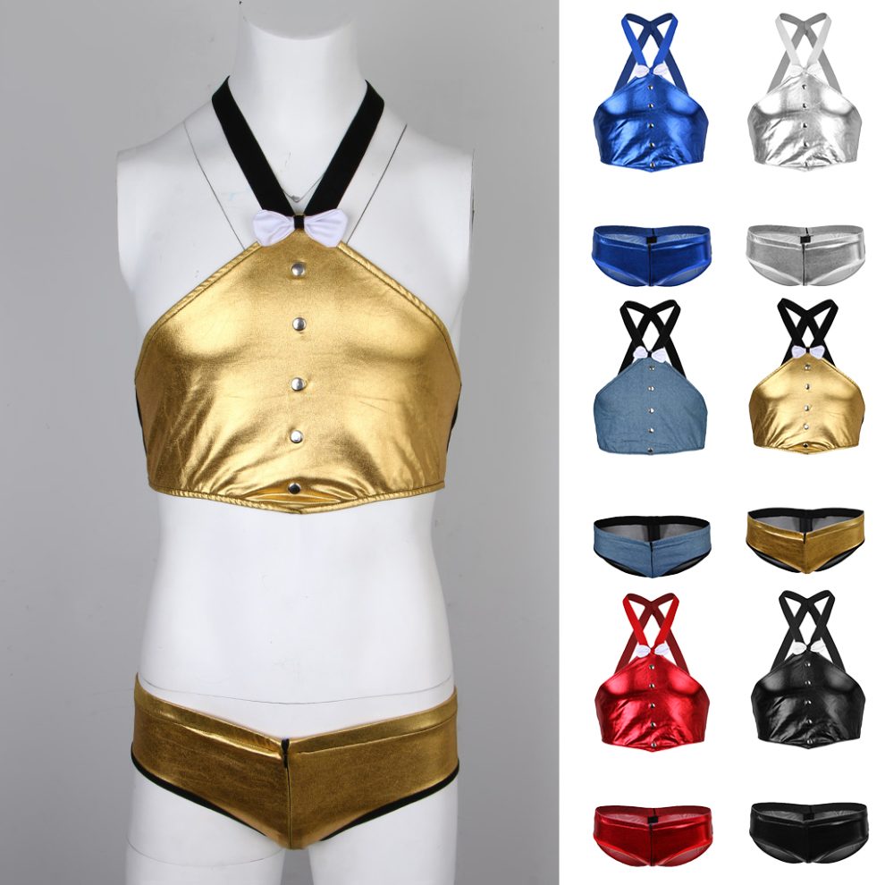 Men’s Halter Neck Body Chest Harness Belt Lingerie With Underpants ...