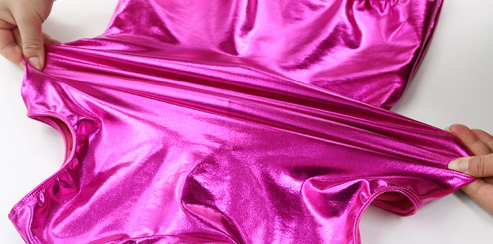 Girls Long Sleeve Shiny Metallic Unitards Stirrups Dance Gymnastics ...