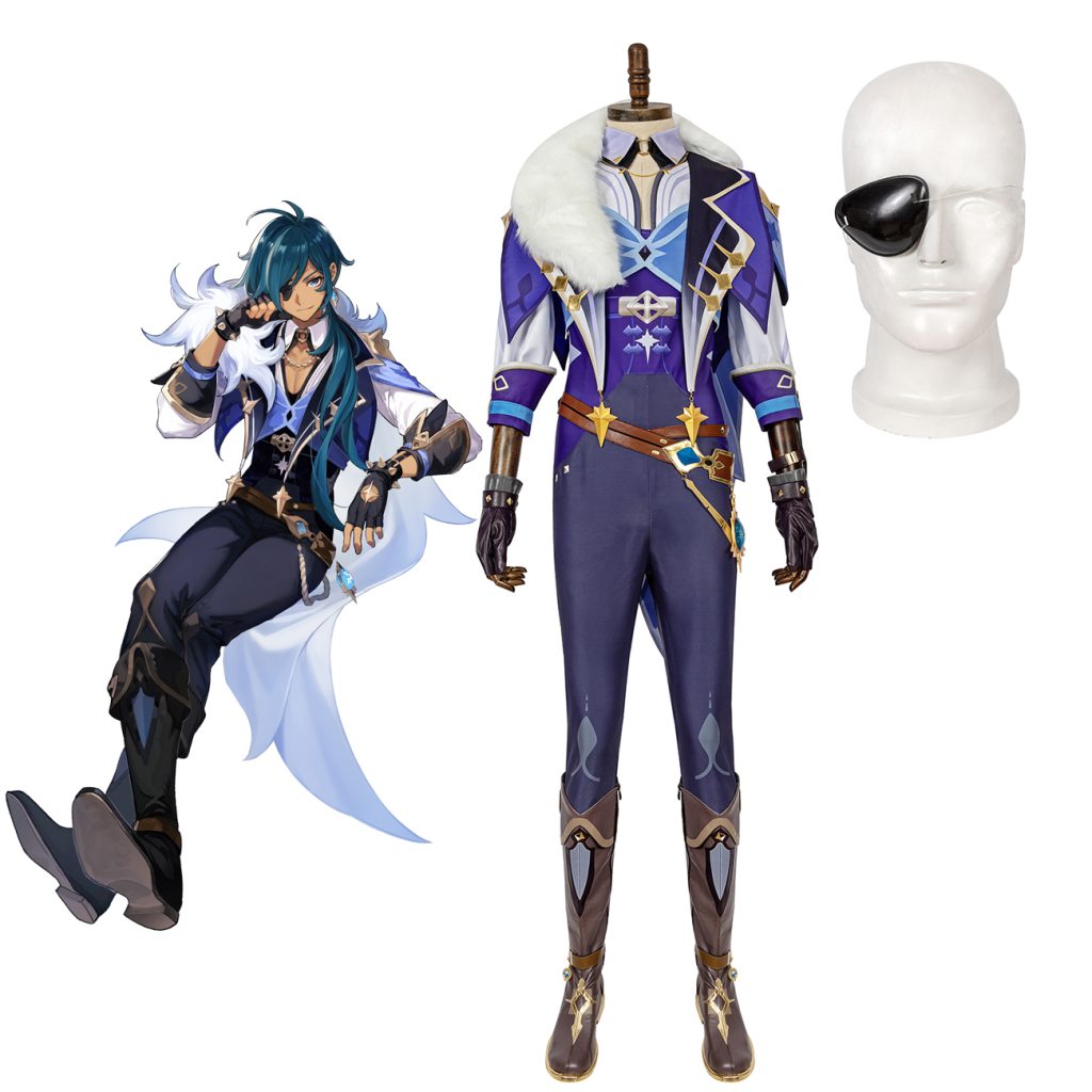 Genshin Impact Kaeya Alberich Cosplay Costume Clothes Boots Full Set ...