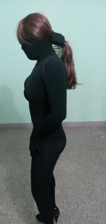 Sl03 Black Sheer Silk Transparent Tights Unisex Fetish Zentai Suits - CosplayWare.com