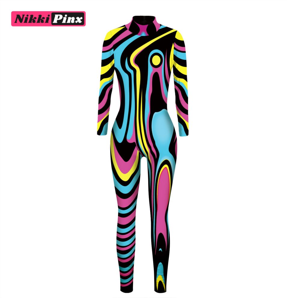 Spandex Zentai Playsuit Latex Wear Fetish Bodysuit Jumpsuit Elasticity ...
