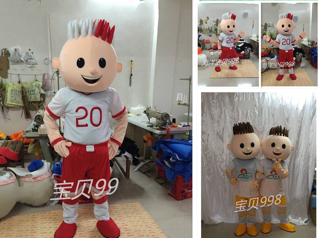 Boy Mascot Costume Adult Fancy Dress Halloween Party Football Player ...